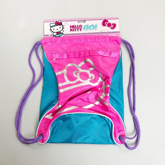 Sanrio | Bags | Hello Kitty Sanrio Go Sports Sack Backpack Nylon ...